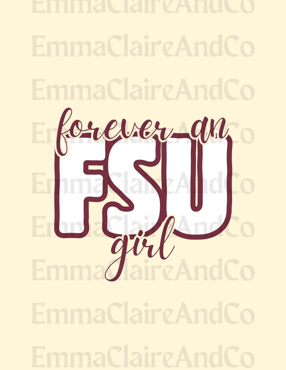 FSU Wall Prints - Garnet and Gold - Etsy