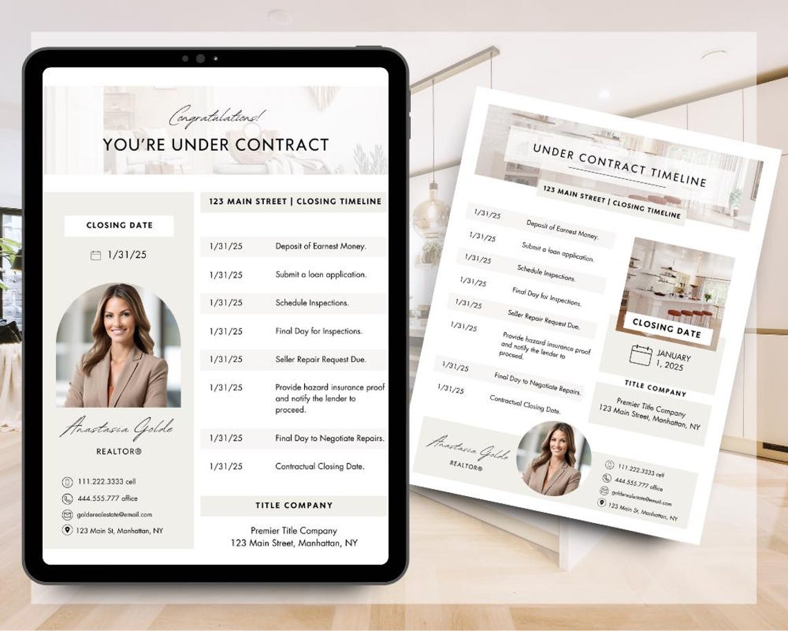 Bilingual Realtor Closing Timeline Sheet: English & Spanish (printable ...