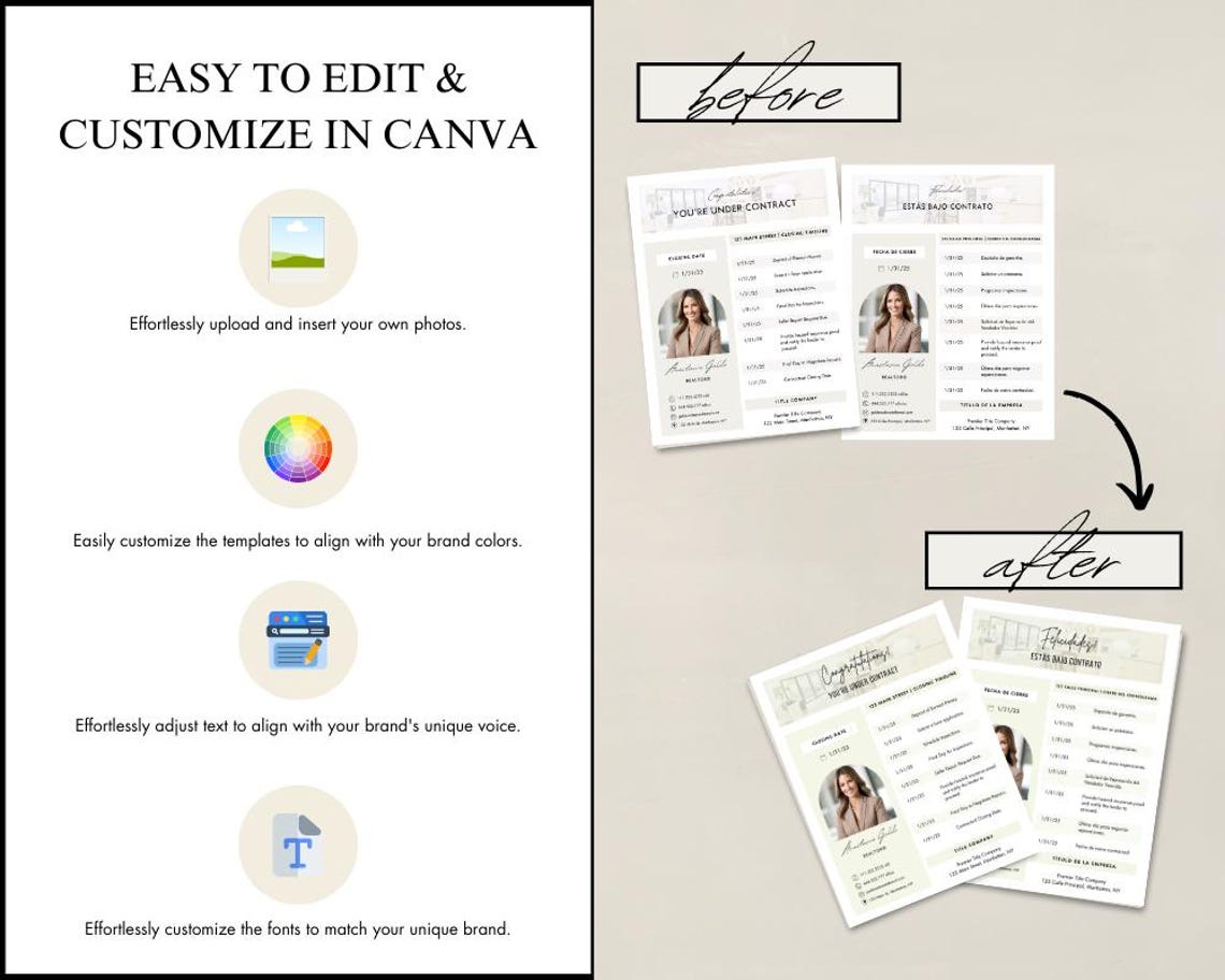 Bilingual Realtor Closing Timeline Sheet: English & Spanish (printable ...