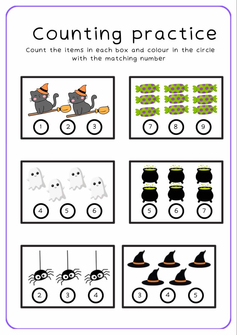 Printable Halloween Preschool Activity Bundle - Etsy