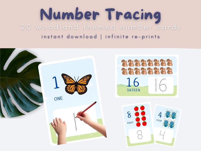 Printable Alphabet & Number Tracing Flashcards | Reusable Educational ...
