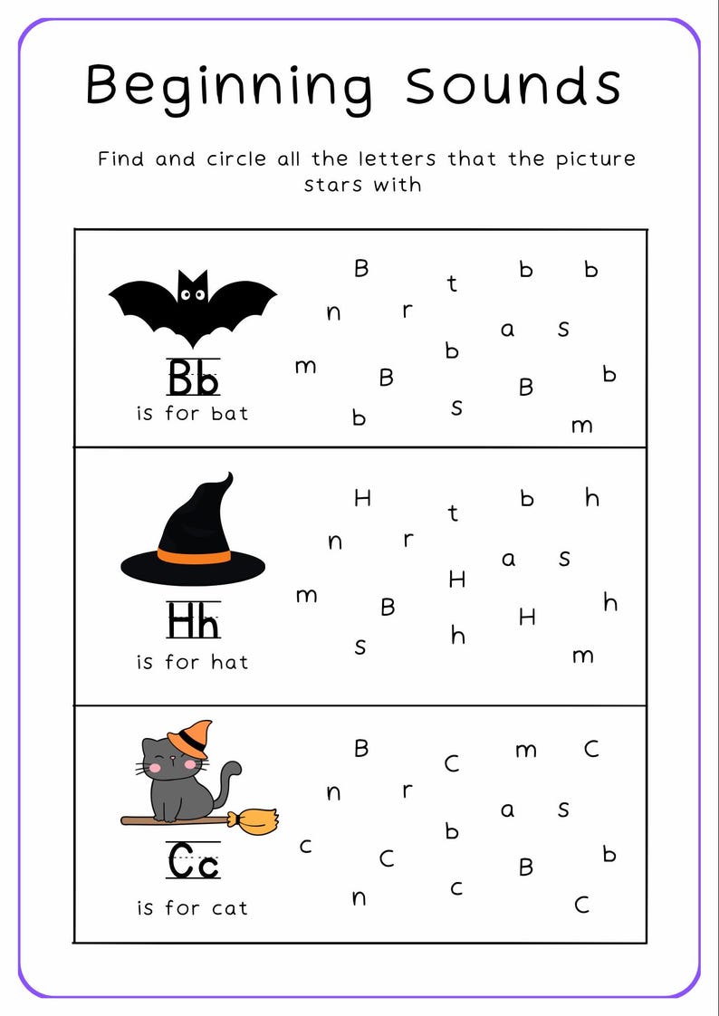Printable Halloween Preschool Activity Bundle - Etsy