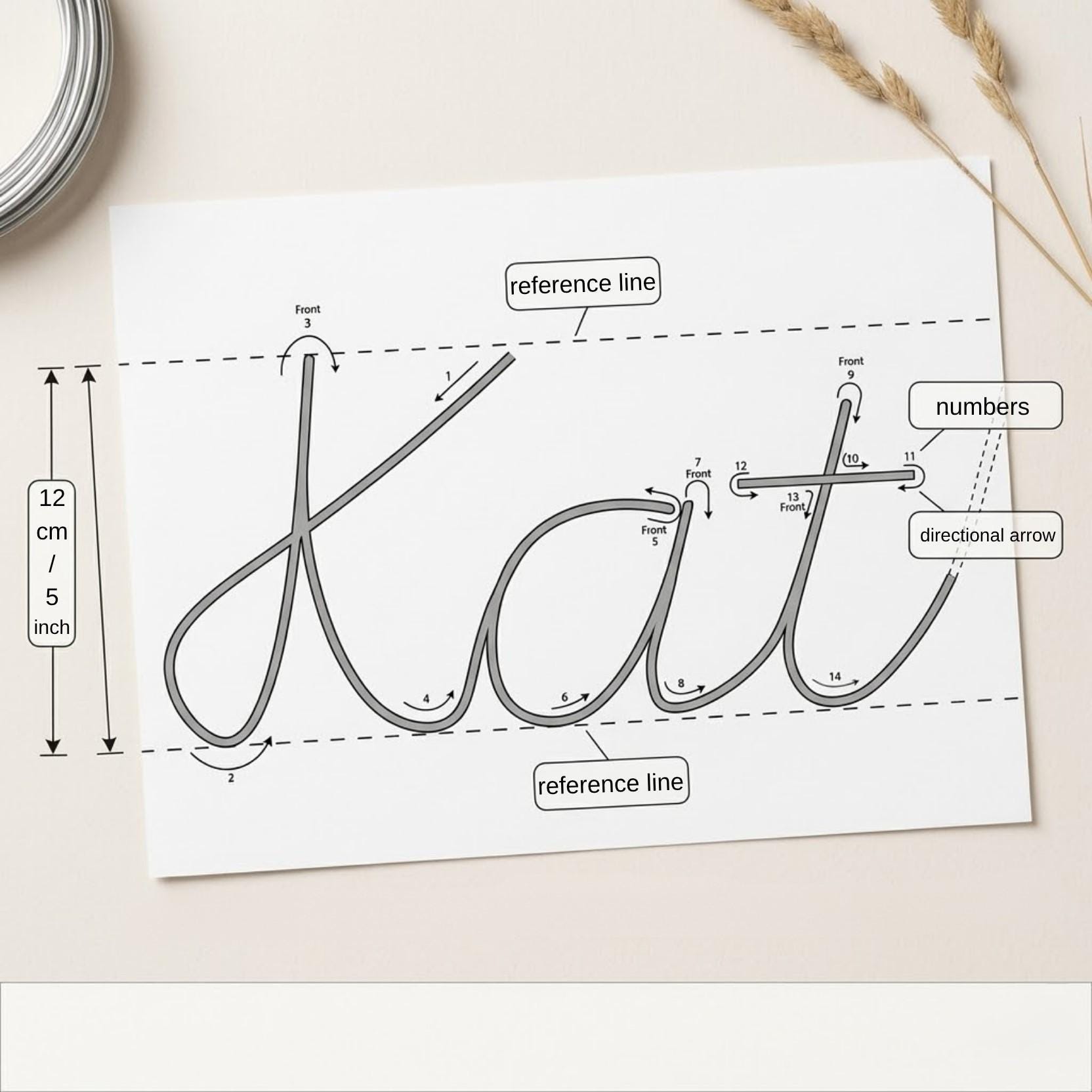 Custom Name Wire Art Template, Personalized Baby Name Sign Pattern ...