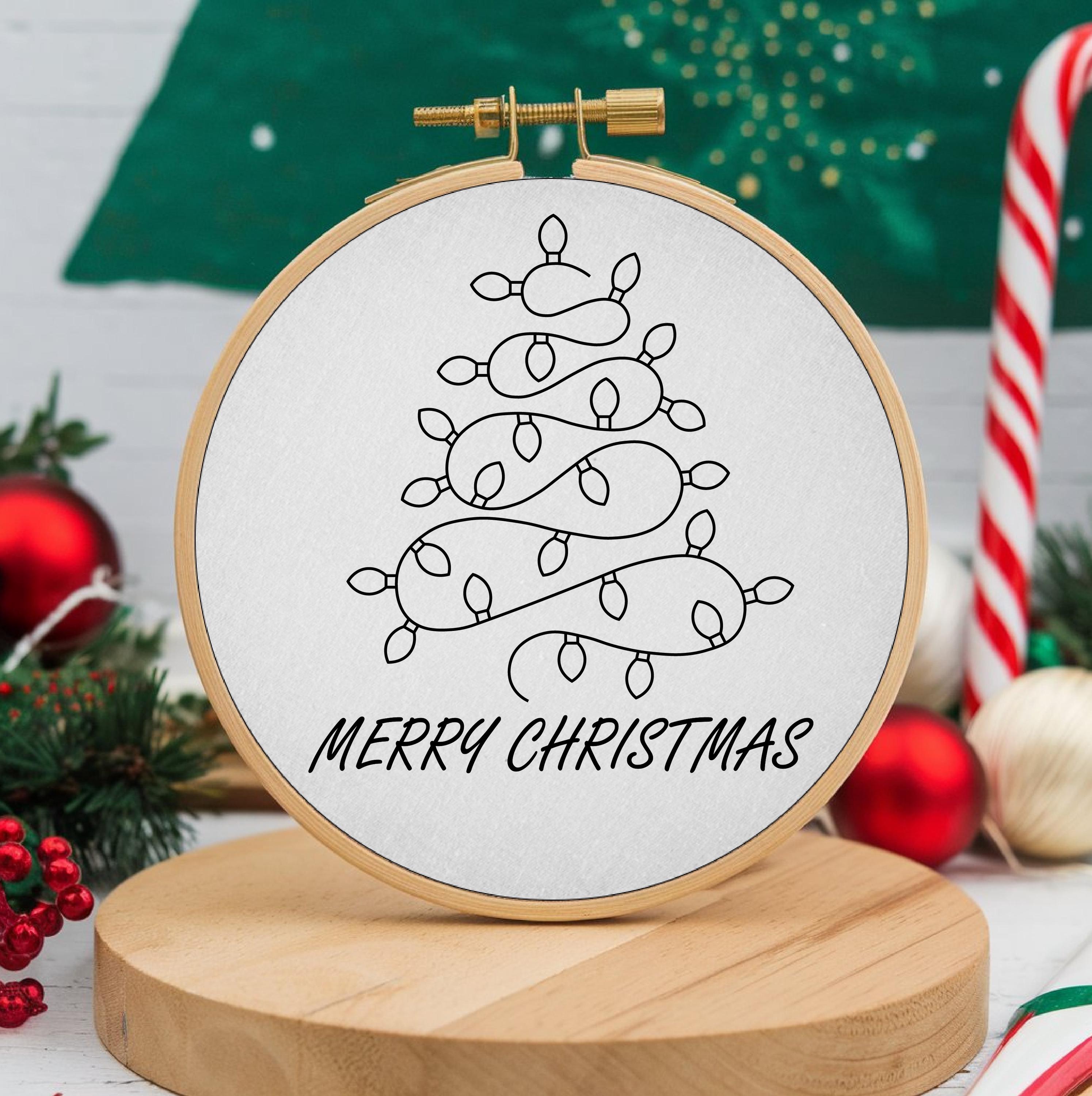 Christmas Tree Embroidery Pattern, Printable Hand Embroidery Pattern ...