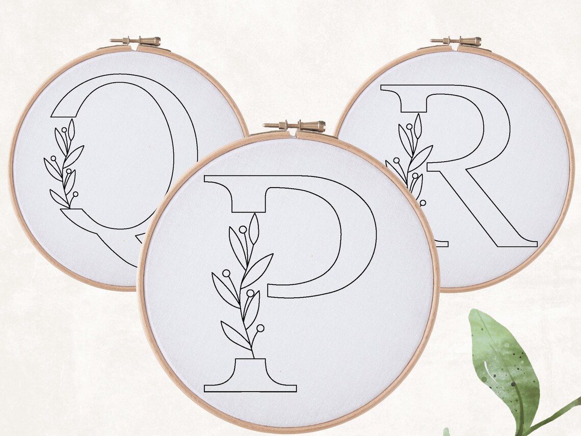 Floral Alphabet Embroidery Pattern, Flower Alphabet Embroidery Patterns ...