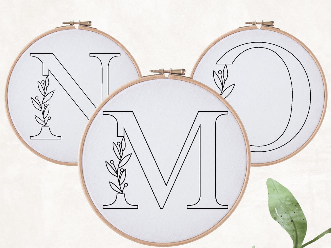 Floral Alphabet Embroidery Pattern, Flower Alphabet Embroidery Patterns ...
