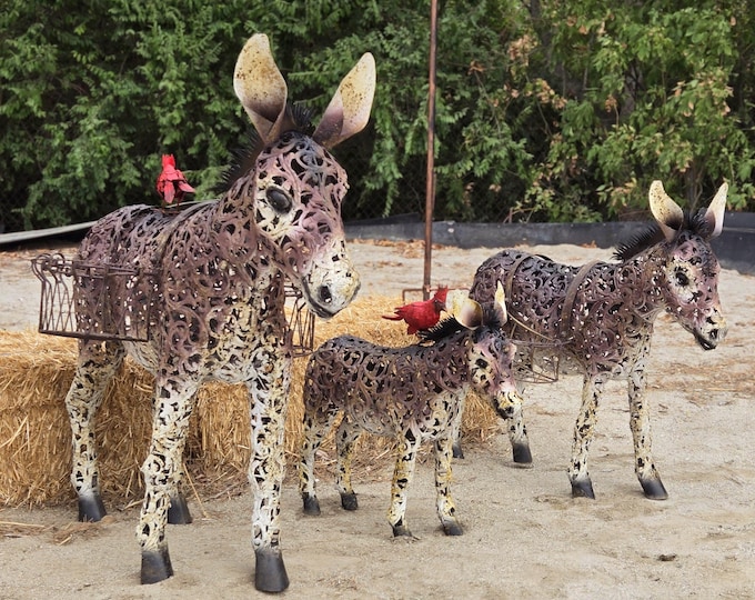 Recycled Vintage Metal Donkey - Etsy