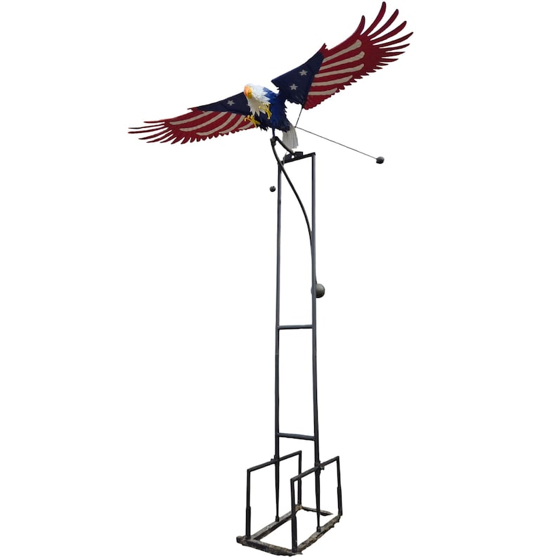 90" Metal Bald Eagle Yard Art - Kinetic Rocker Sculpture - Etsy