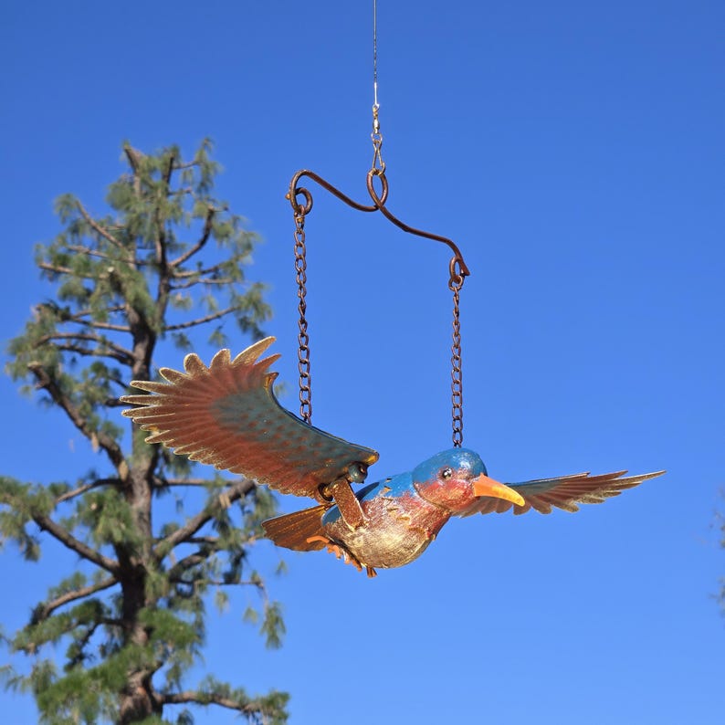 Metal Hummingbird Bird Balancer – Kinetic Garden Gift Yard Art - Etsy