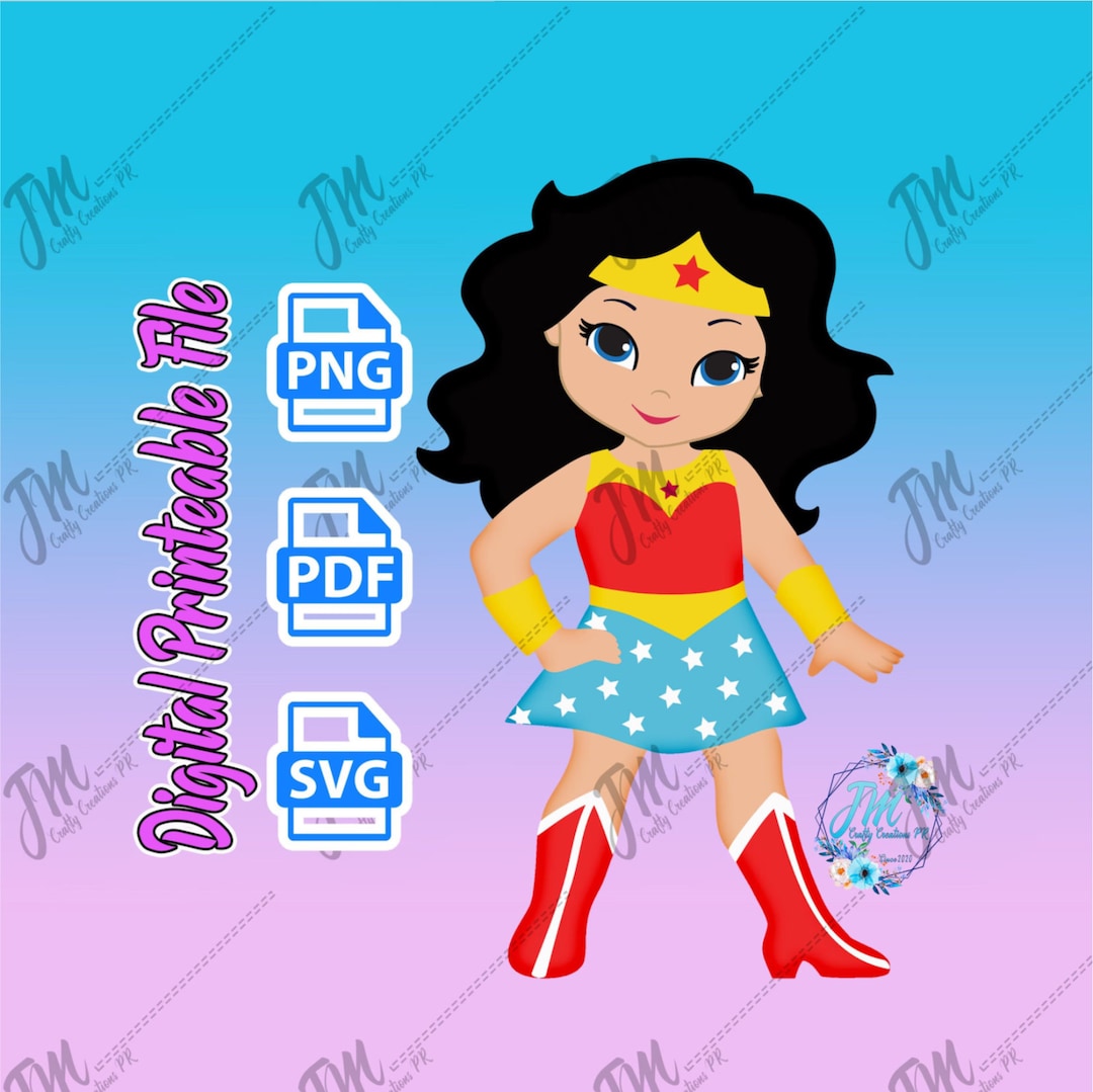 Wonder Woman Bundle PNG PDF SVG Cut Files for Crafters - Digital ...