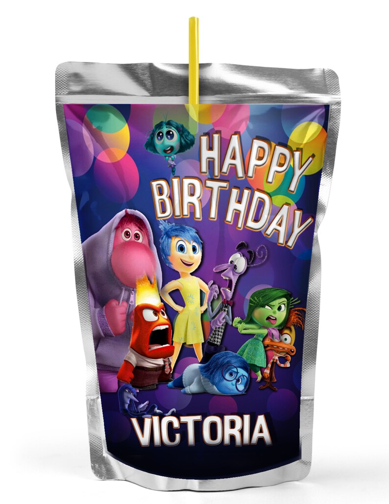 Inside Out Birthday Party Bundle (with Name and Age) PDF Digital File ...