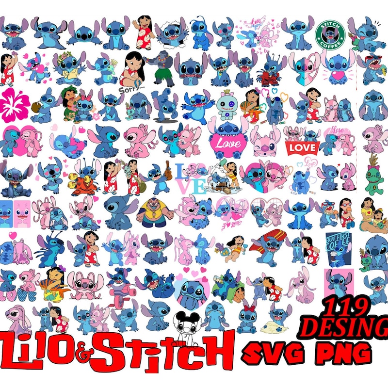 Lilo and stitch printable stickers - Etsy México