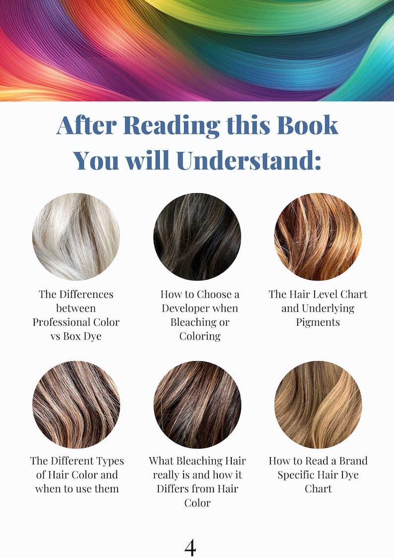 Hair Color + Bleaching Hair Info in Ebook From Hair Stylist (PDF ...