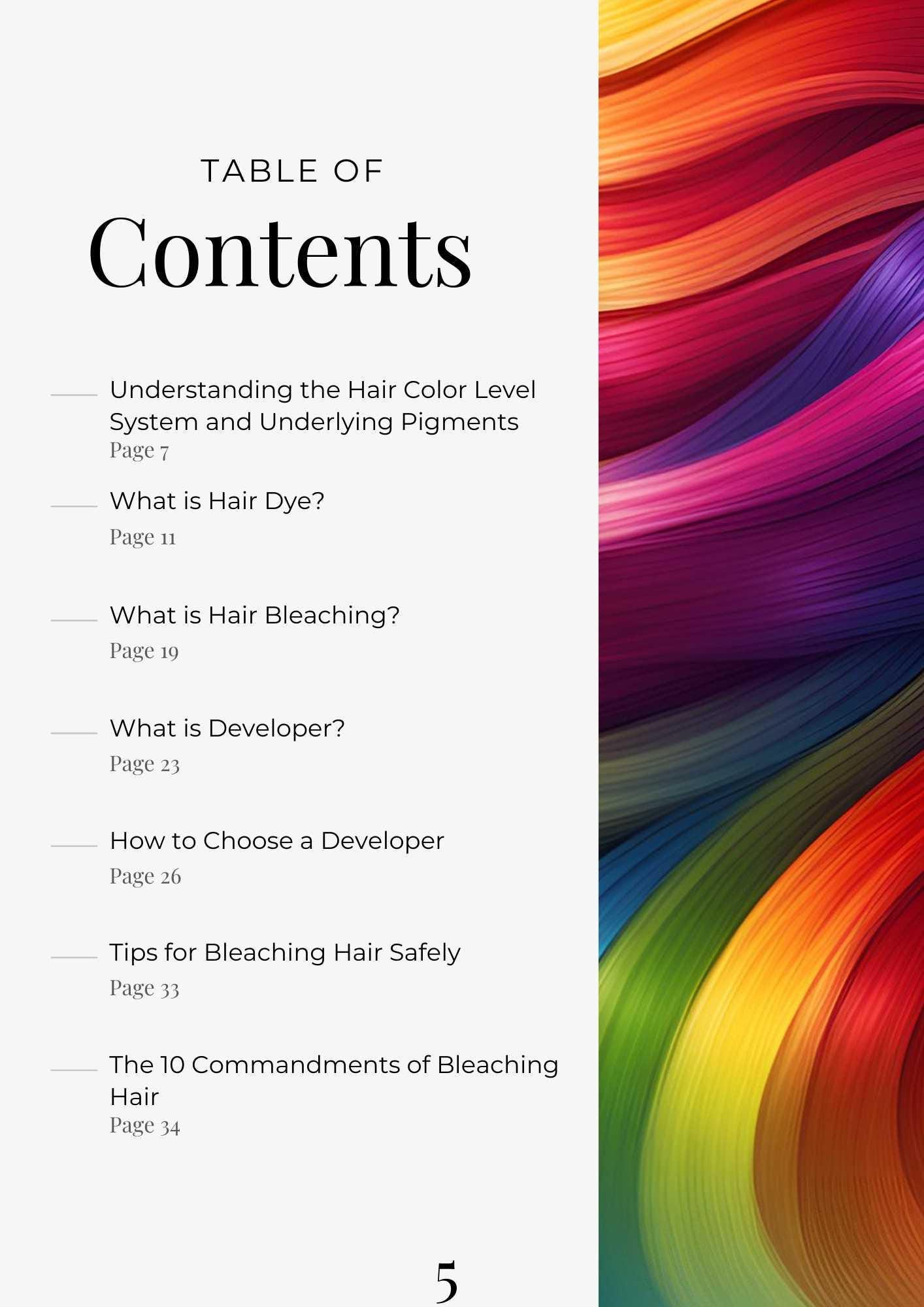 Hair Color + Bleaching Hair Info in Ebook From Hair Stylist (PDF ...