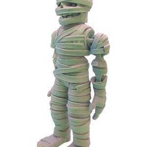 MUMMY Flexi Figure ~ 3D Printed Articulated ~ Halloween Decor ~ Desk ...