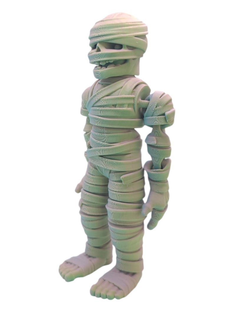 MUMMY Flexi Figure ~ 3D Printed Articulated ~ Halloween Decor ~ Desk ...