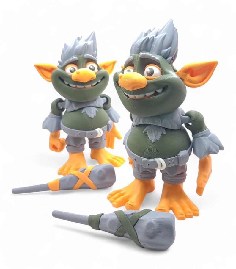 TROLL Flexi Figure ~ 3D Printed Articulated ~ Desk Fidget Toy ~ Fantasy ...