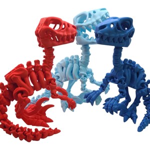 RAPTOR Flexi Skeleton ~ 3D Printed Articulated Dinosaur Skeleton Toy ...