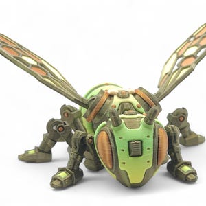 Cyber Bee Figure 3D Printed Articulated Movable Wings Desk Toy ...