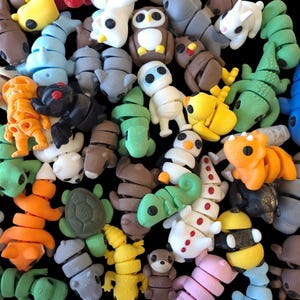 Mini Animal Figures ~ 3D Printed Articulated ~ Customize Your ...