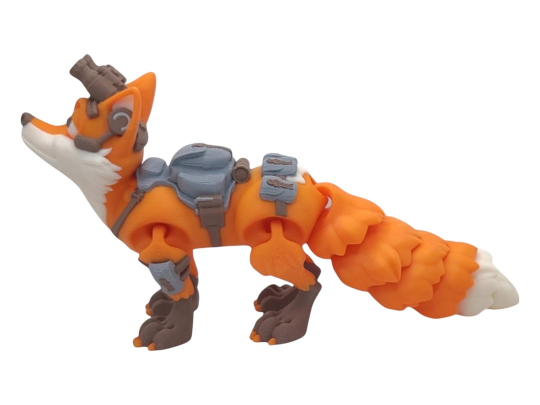 Special Ops Fox 3D Printed Articulated Toy ~ Tactical Desk ~ Fidget ...