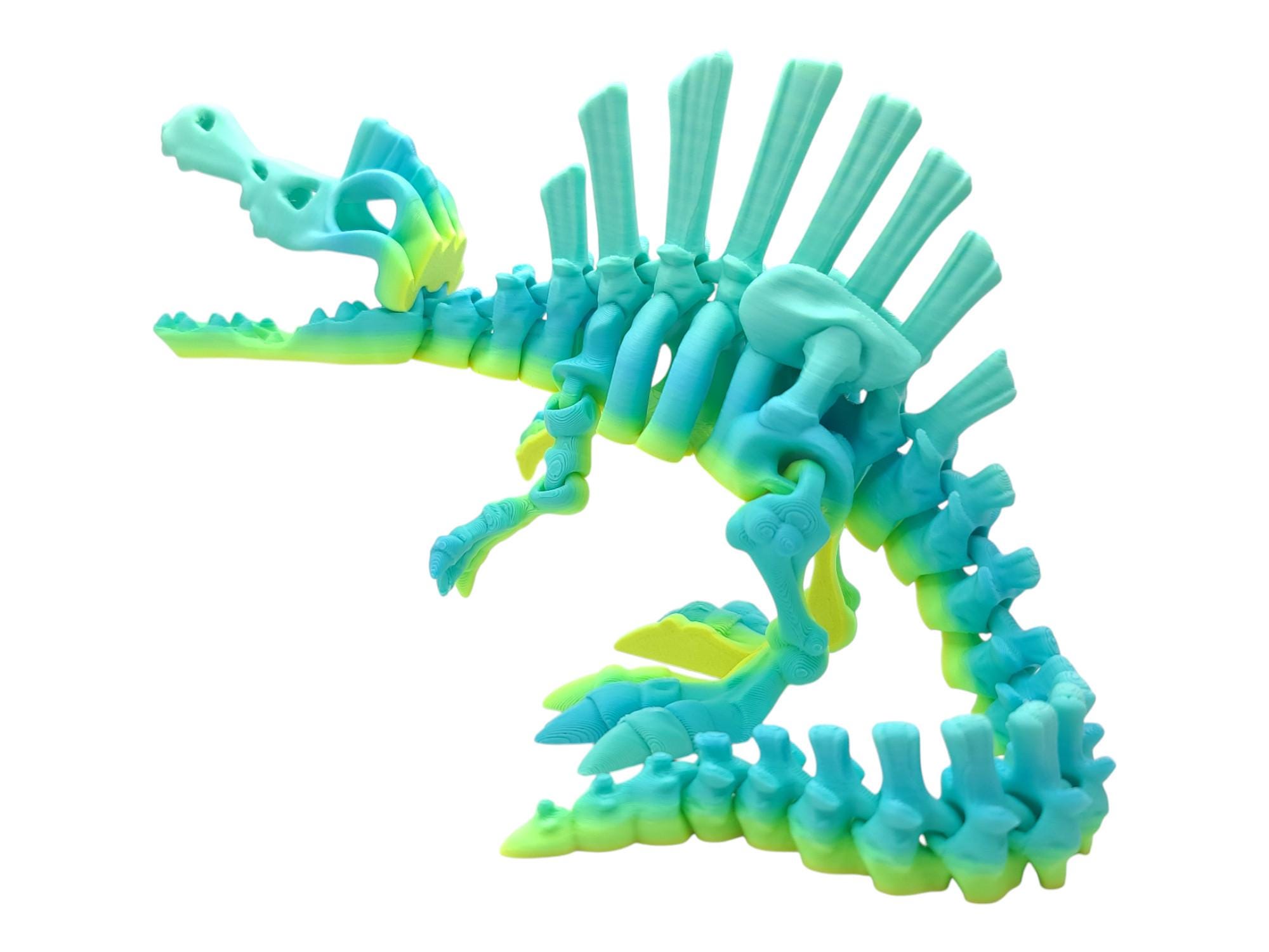 Spinosaurus Figure ~ 3D Printed Articulated ~ Flexi Dinosaur Toy ~ Desk ...