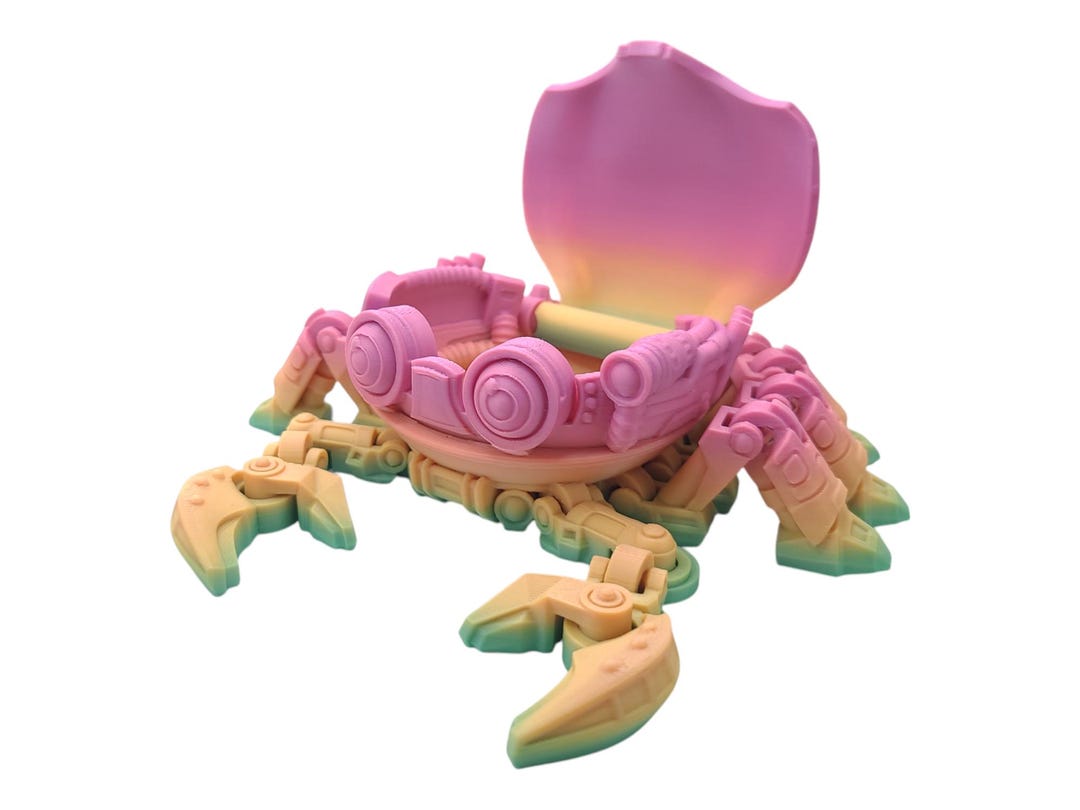 Flexi Cyber Crab 3D Printed Articulated Futuristic Desk Toy Gift - Etsy