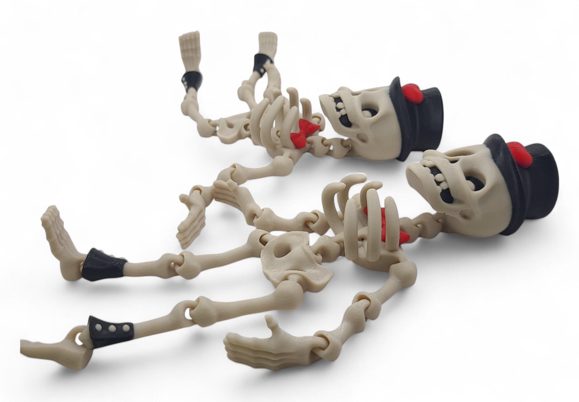 Flexi Skeleton Figure 3D Printed Articulated Halloween Decor Desk Toy ...