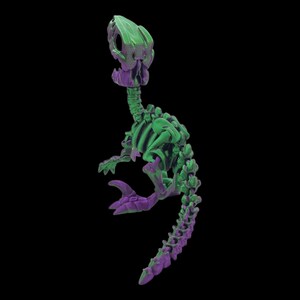 RAPTOR Flexi Skeleton ~ 3D Printed Articulated Dinosaur Skeleton Toy ...