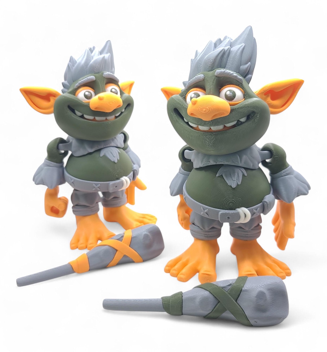 TROLL Flexi Figure ~ 3D Printed Articulated ~ Desk Fidget Toy ~ Fantasy ...