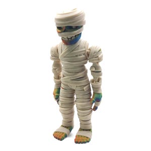 MUMMY Flexi Figure ~ 3D Printed Articulated ~ Halloween Decor ~ Desk ...