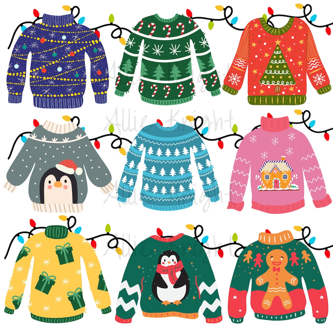 Ugly Christmas Sweater PNG - Etsy
