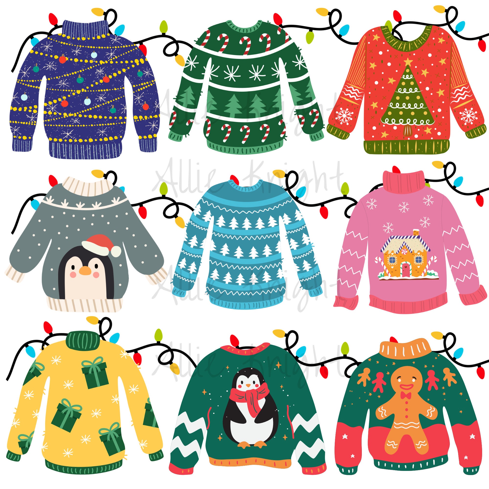 Ugly Christmas Sweater PNG - Etsy