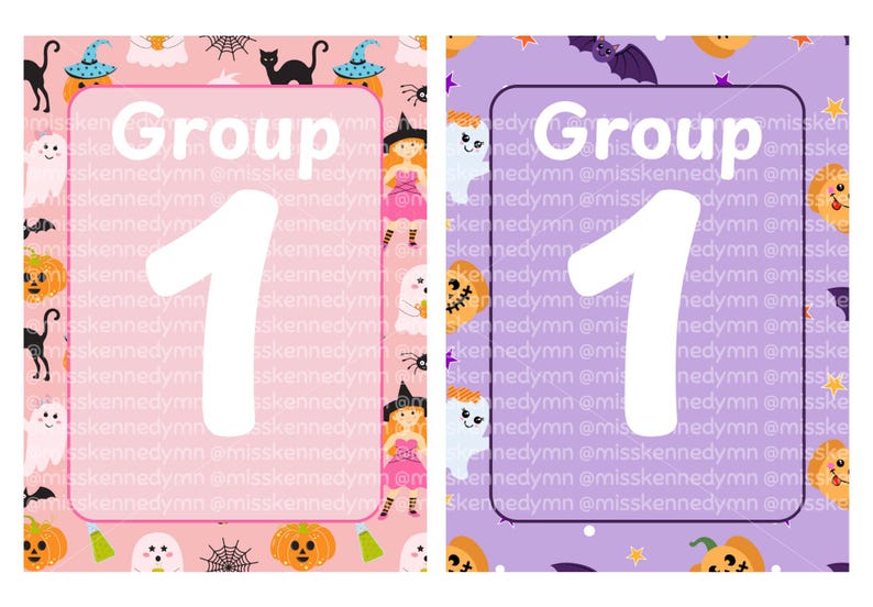 Halloween Spooky Nameplates for Student Desks Group Organization ...