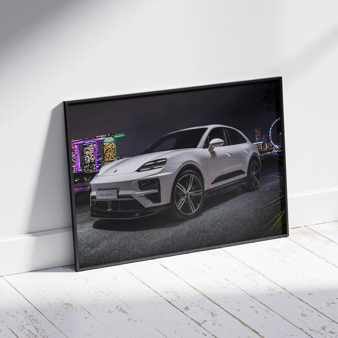 Porsche Macan Turbo 2024 Poster, Porsche Car Art, Car Enthusiast Art ...