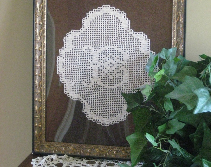 Crochet Monogram Initial \/ Letter Doily CUSTOM HANDMADE in Filet ...