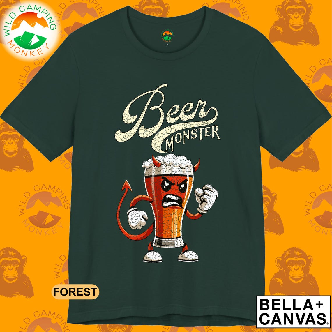 Beer Monster T-shirt, Craft Beer Enthusiast Tee, Unisex Jersey Short ...