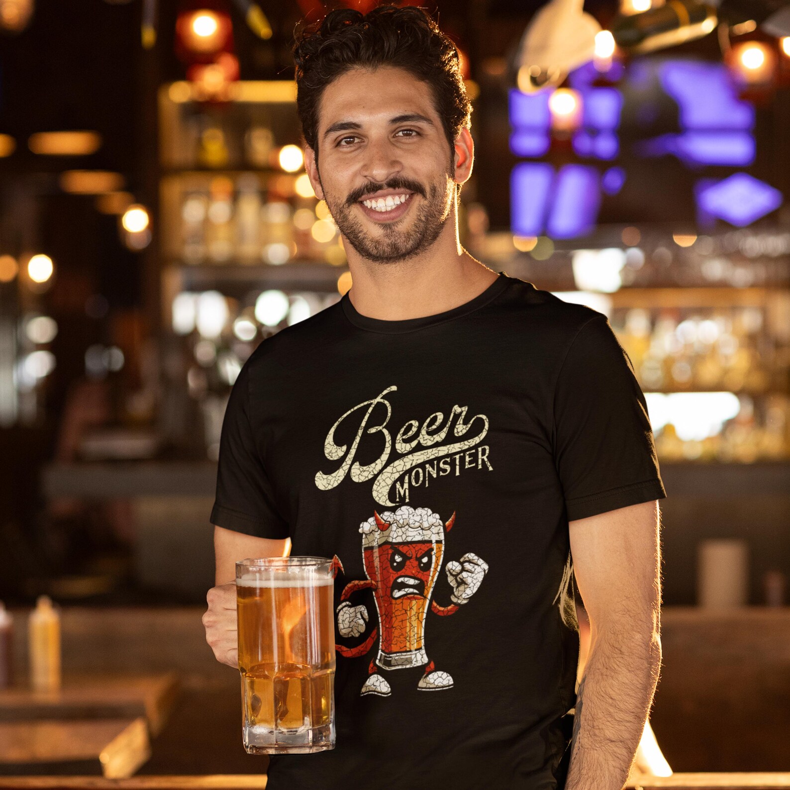 Beer Monster T-shirt, Craft Beer Enthusiast Tee, Unisex Jersey Short ...