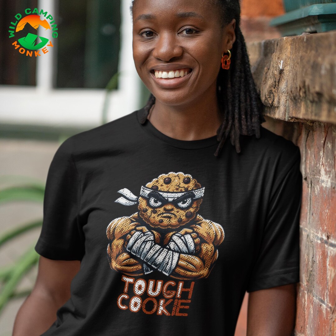 Tough Cookie T-shirt, Ironic Caricature Design Airlume Tee | Funny ...