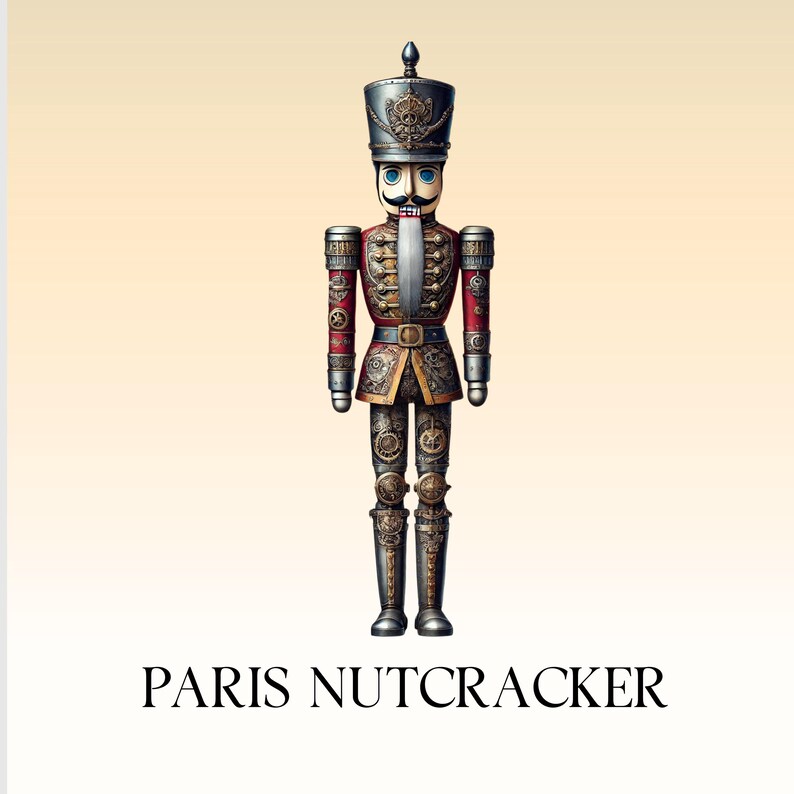 6 Nutcracker Solider Clipart Christmas Clipart Nutcracker Christmas Card High-quality Jpgs ...