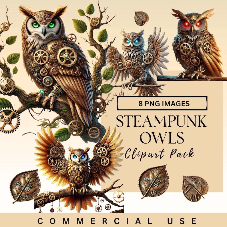 Steampunk Owl Clipart Transparent PNG Junk Journal Owl Ephemera ...