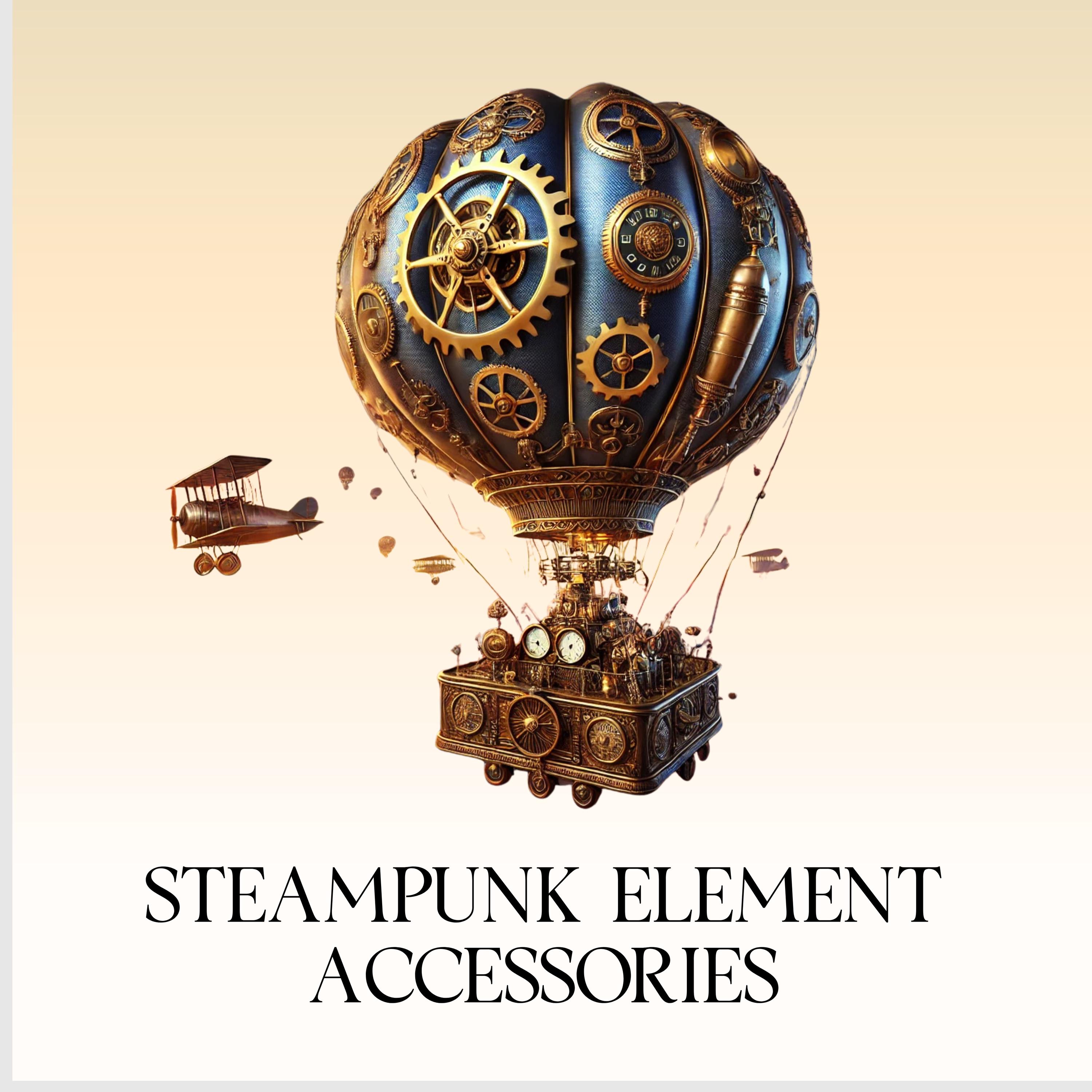 Steampunk Elements Clipart Bundle Steampunk PNG Transparent Background ...