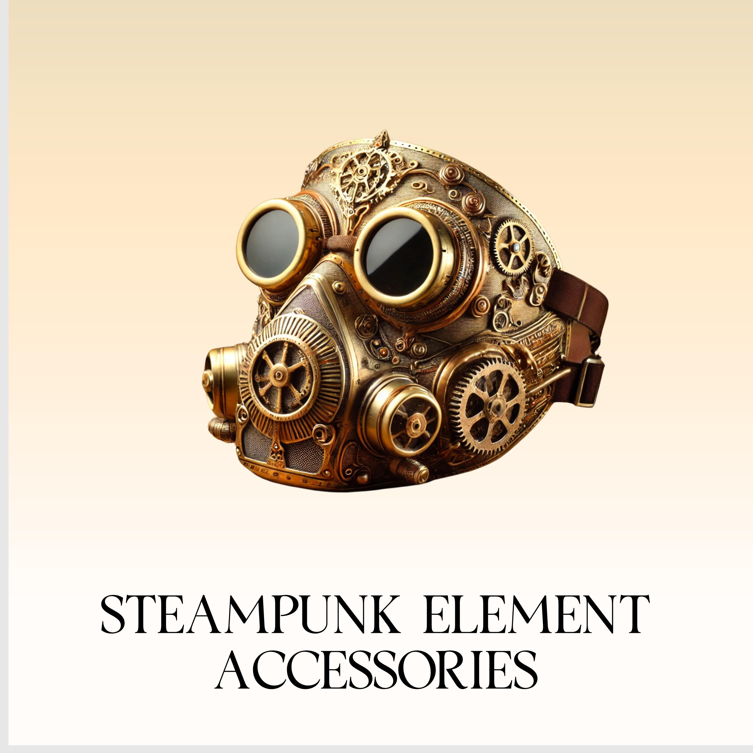 Steampunk Elements Clipart Bundle Steampunk PNG Transparent Background ...