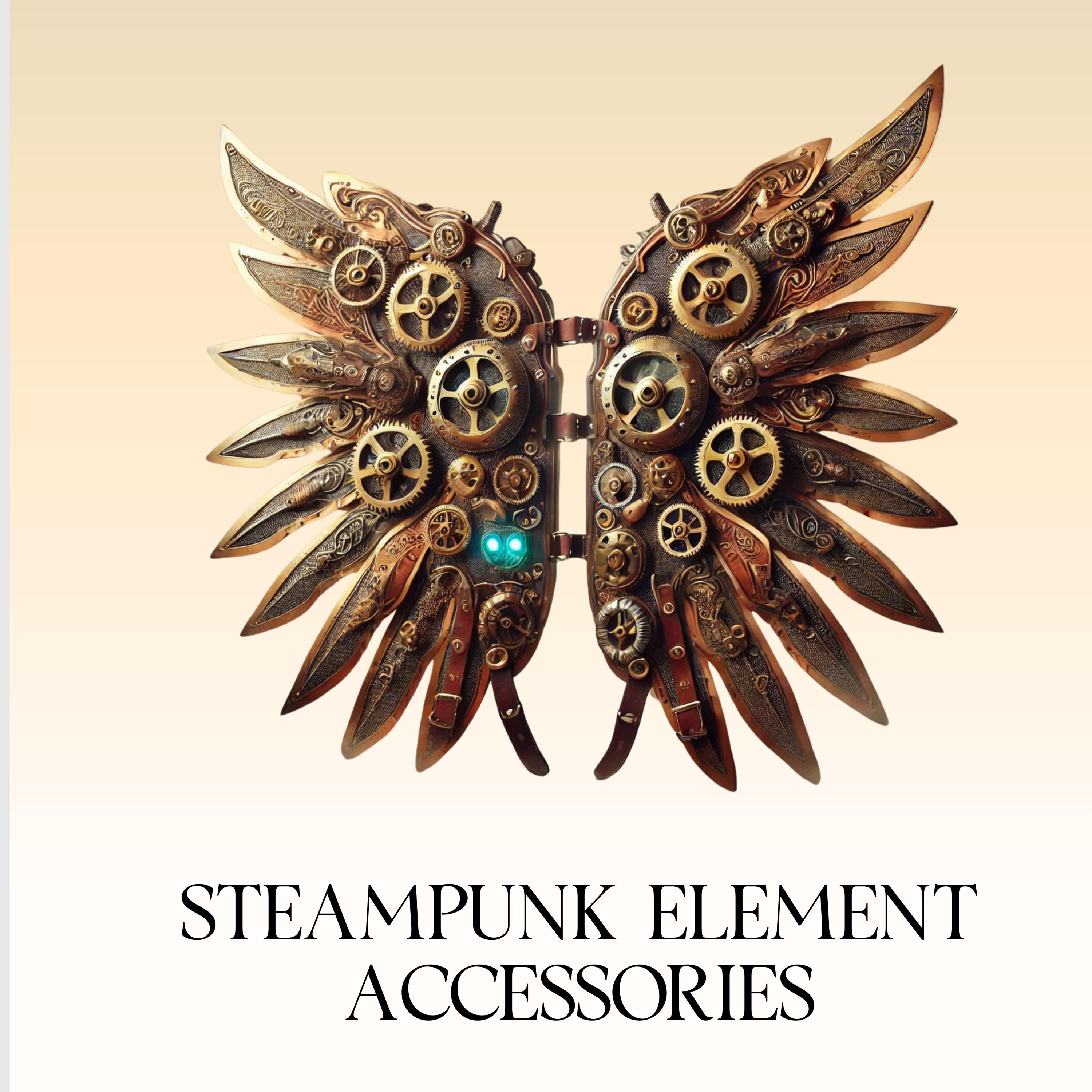 Steampunk Elements Clipart Bundle Steampunk PNG Transparent Background ...