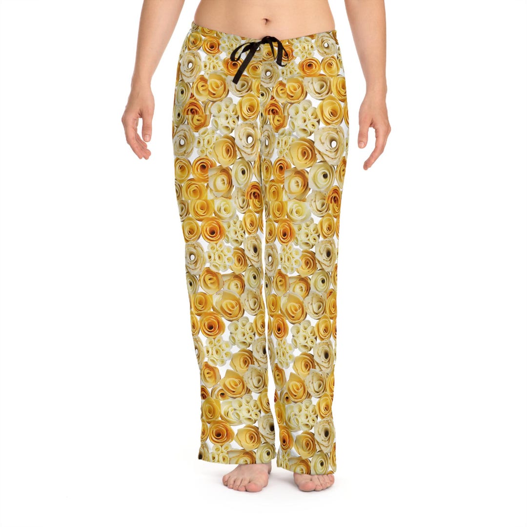 Cheese Lovers Women's Pajama Pants - Funny Cheese Print Pajamas, Comfy ...