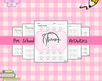 10 Preschool Line Tracing Worksheets Bundle, Line Trace Page Printable ...