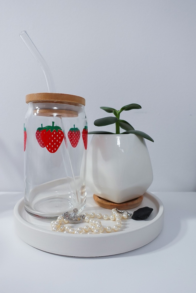 Strawberries 16 Oz Libby Beer Can Shape Glass Cup - Etsy