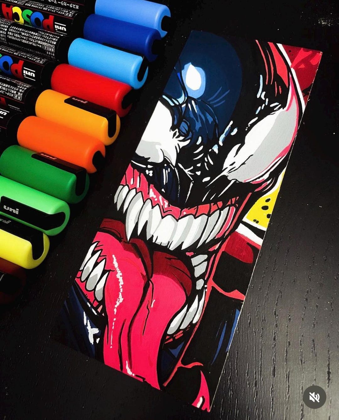 Venom, Hand Painted Acrylic Painting on Wood. - Etsy