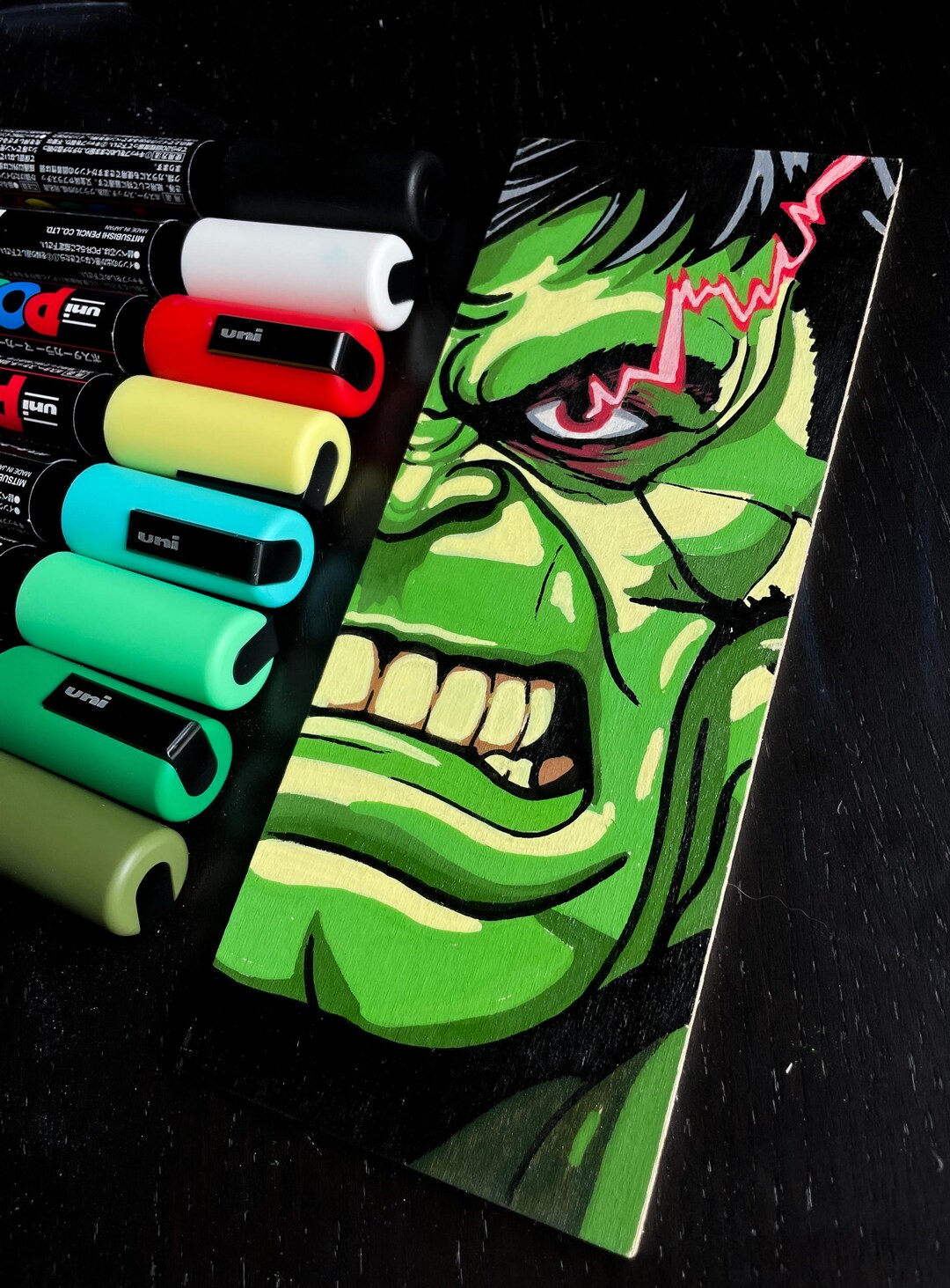 Hulk, Hand Painted Acrylic Painting on Wood. - Etsy