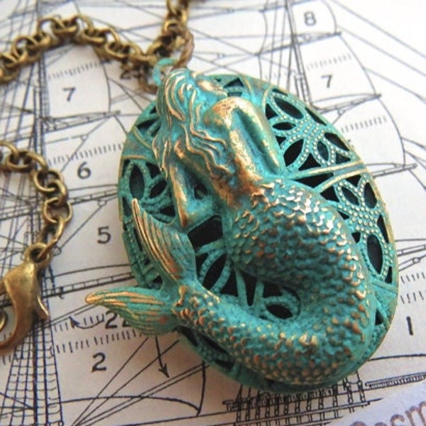 Mermaid Locket - Etsy